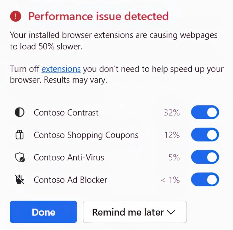 Microsoft Edge có tính năng cảnh báo extension ảnh hưởng hiệu năng | migovi
